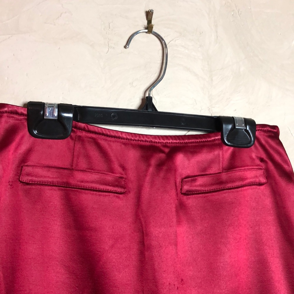 Christin Lacroix Red Satin Mini Skirt - Gem